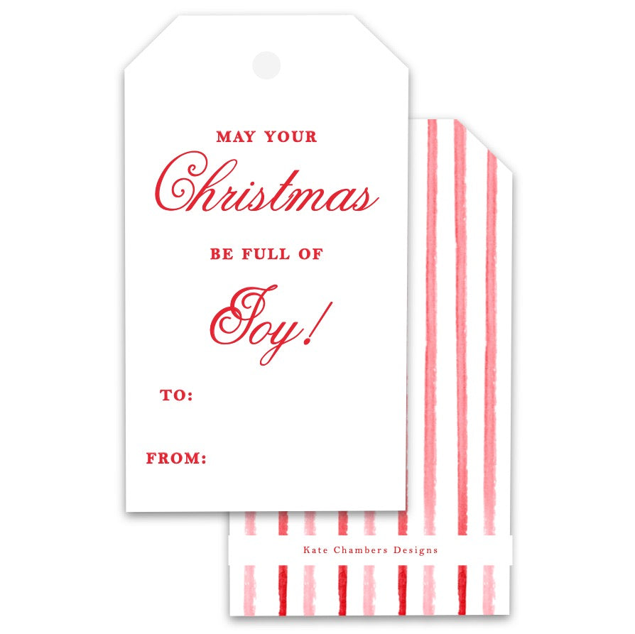Christmas Full of Joy Holiday Gift Tags, Set of 12 – KateChambersDesigns