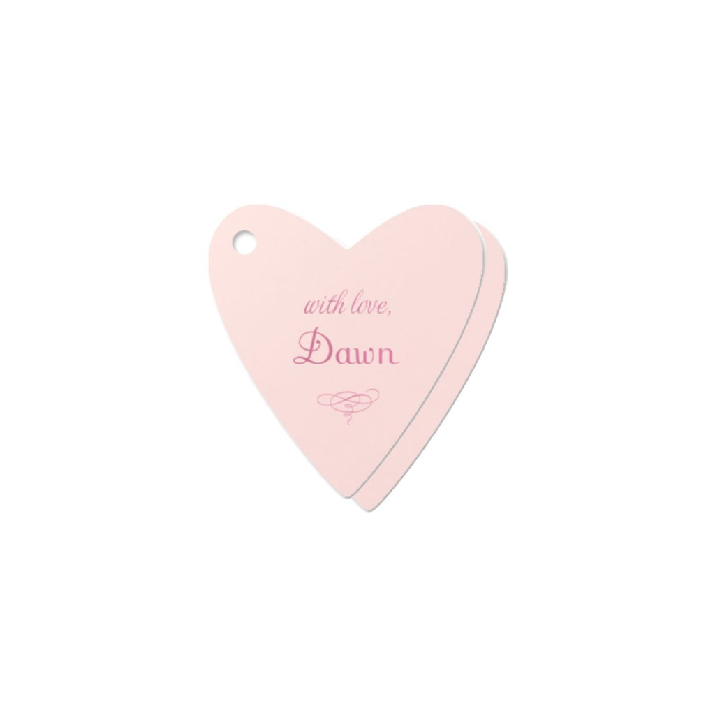 Custom Pink Heart Foil Gift Tag – KateChambersDesigns